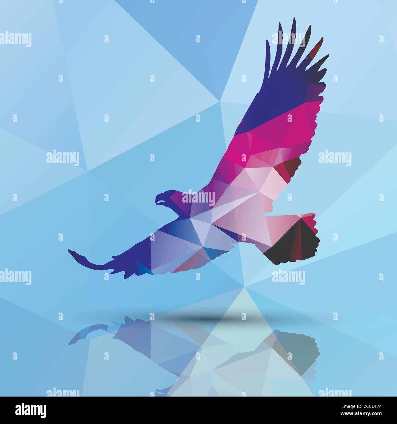 Geometric polygonal eagle, pattern design, vector illustration Stock ...
