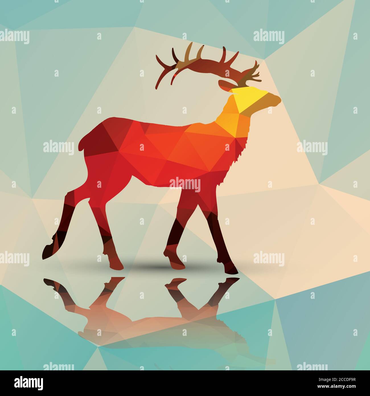 Geometric polygonal deer, pattern design, vector illustration Stock ...