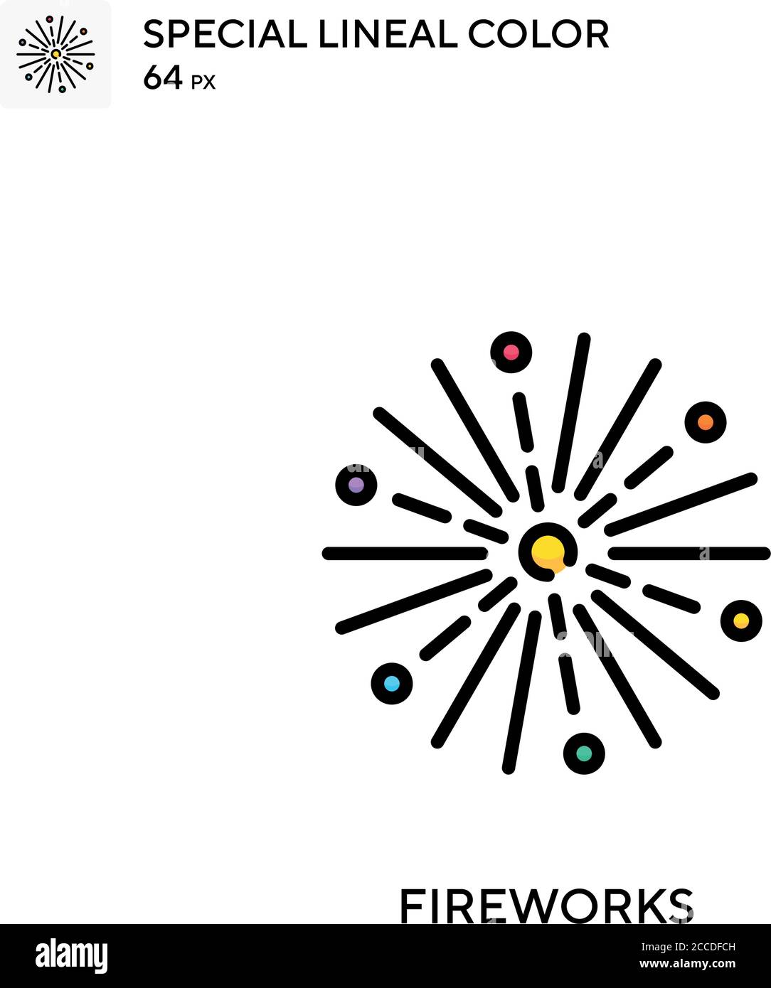 Fireworks Special lineal color icon. Illustration symbol design ...