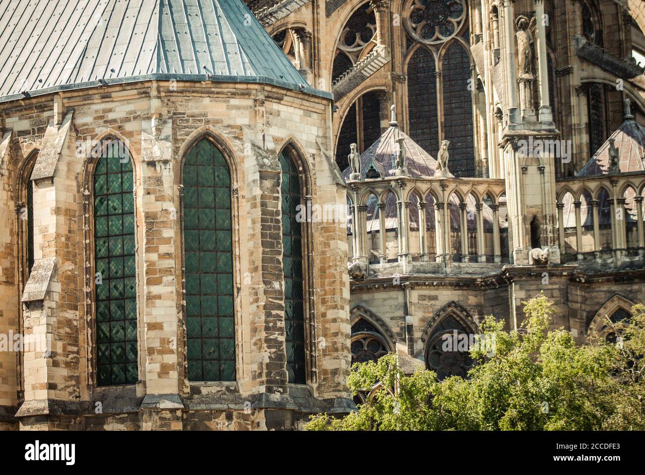 Reims France August 20, 2020 View of the exterior facade of the Roman ...