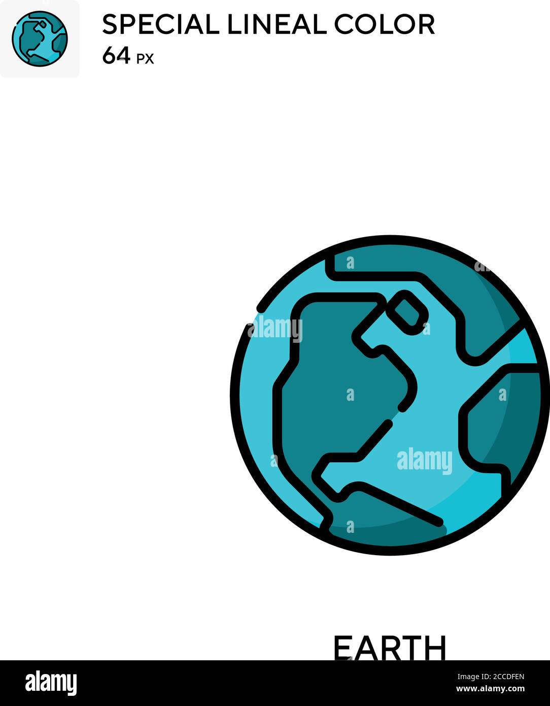 Earth Special lineal color icon. Illustration symbol design template ...