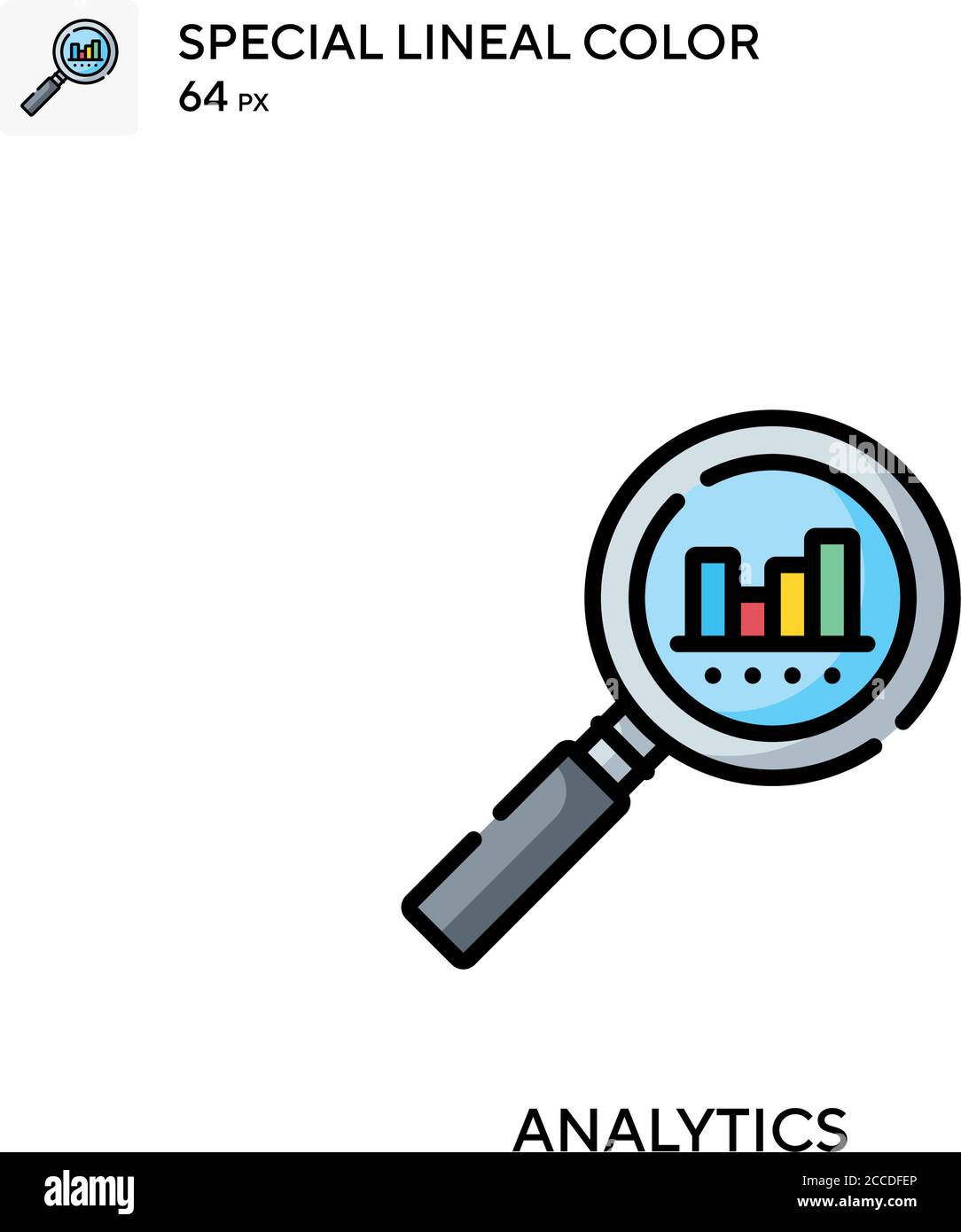 Analytics Special lineal color icon. Illustration symbol design ...
