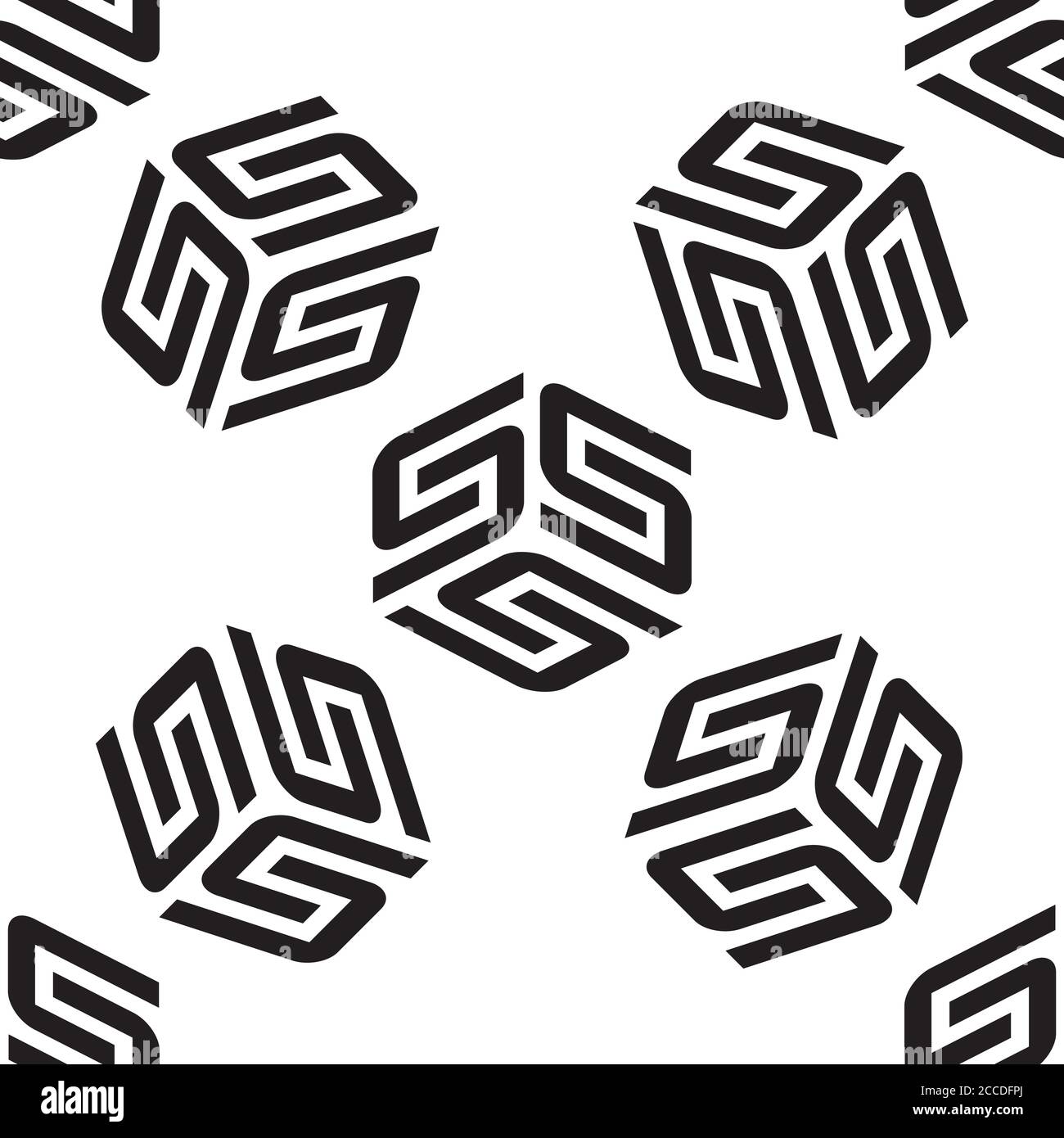 Seamless pattern with black letter S Stock Vector Image & Art - Alamy