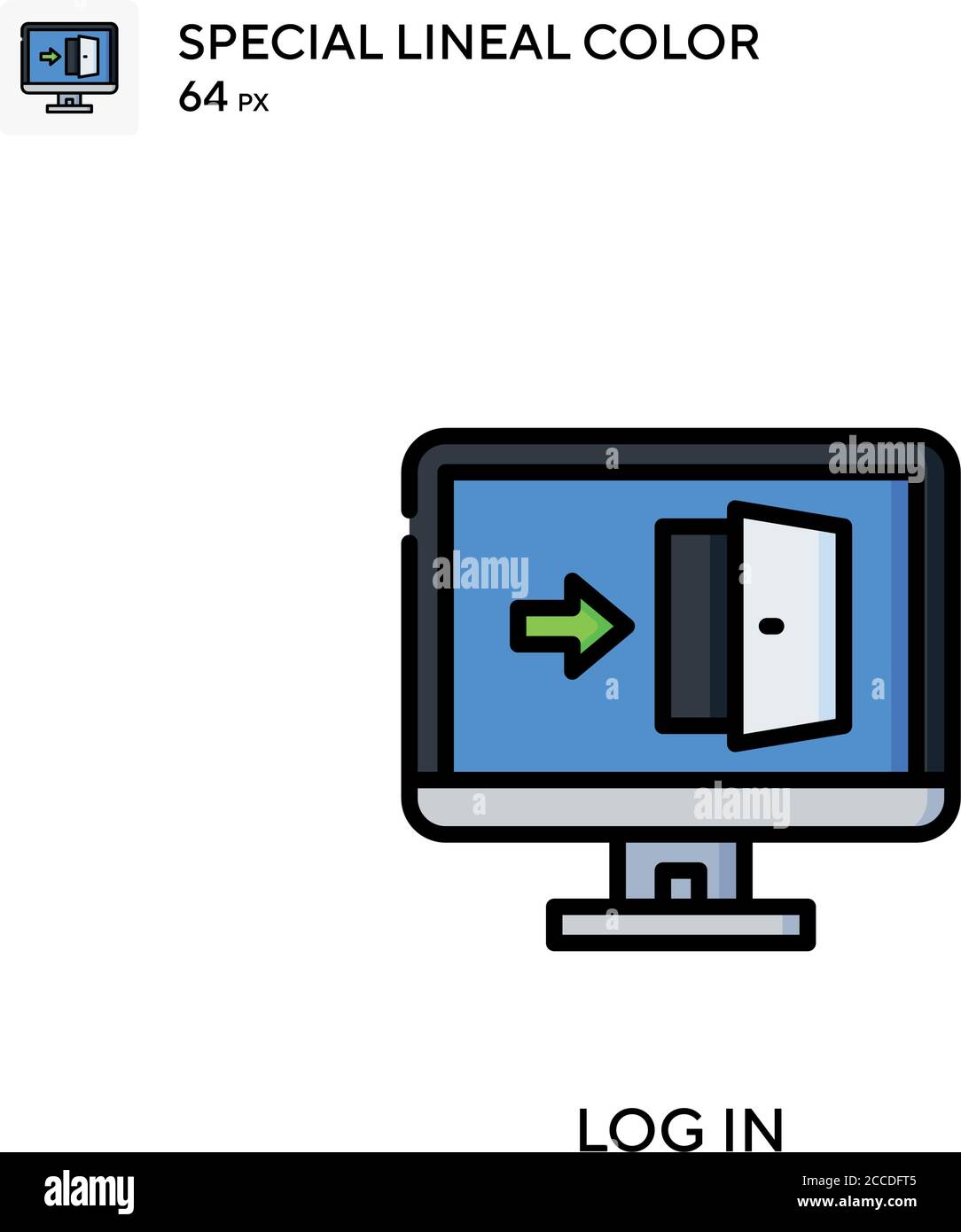 Log in Special lineal color icon. Illustration symbol design template ...
