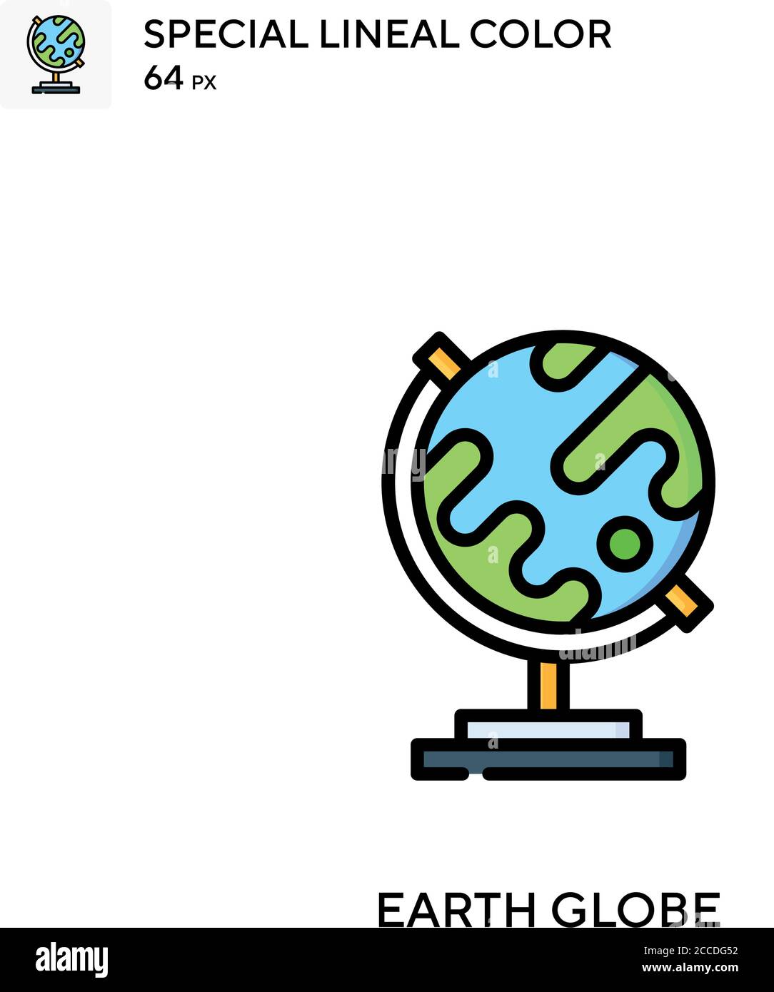 Earth globe Special lineal color icon. Illustration symbol design ...