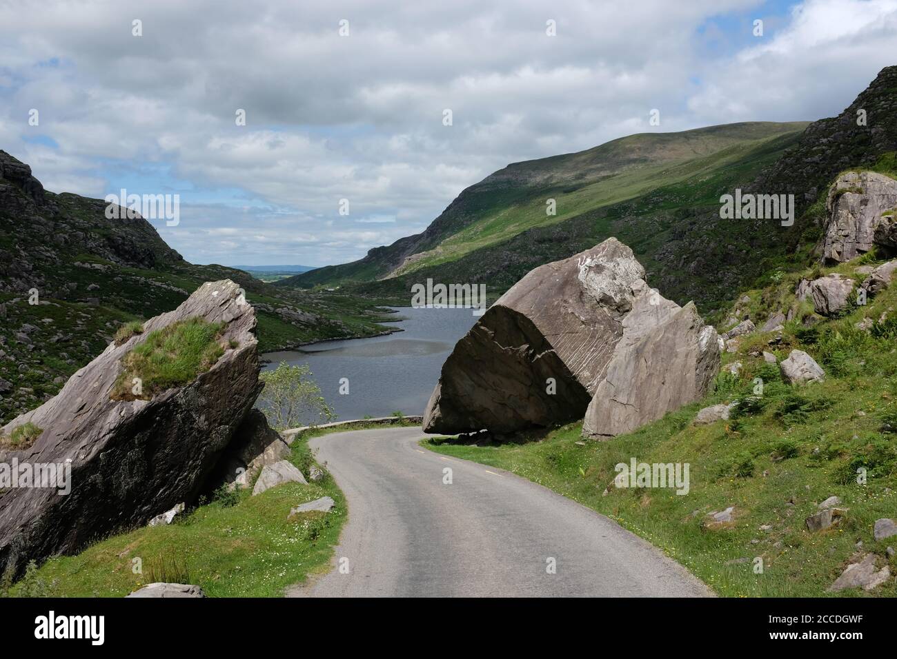 Walking the Gap of Dunloe as part of our Kerry Way hike in 2019 Stock ...