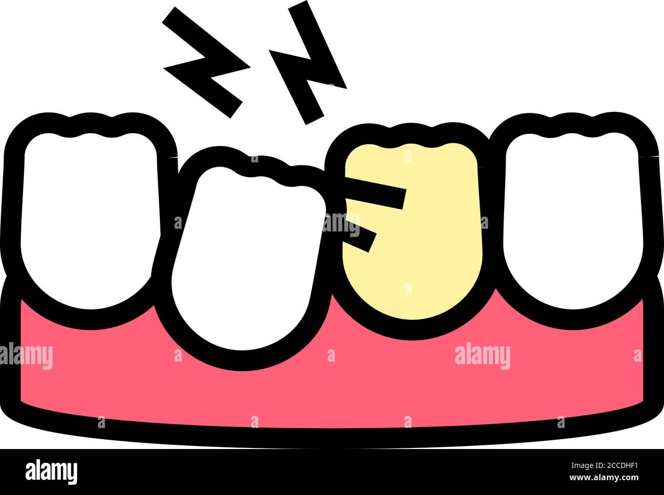 loose tooth color icon vector illustration Stock Vector Image & Art - Alamy