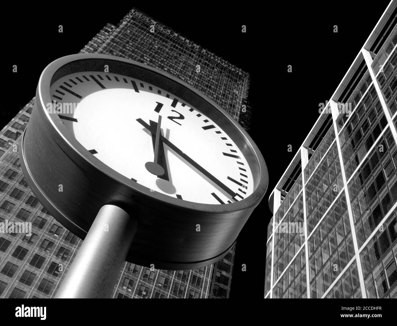 Time clock office tower docklands corporate business skyscraper ...