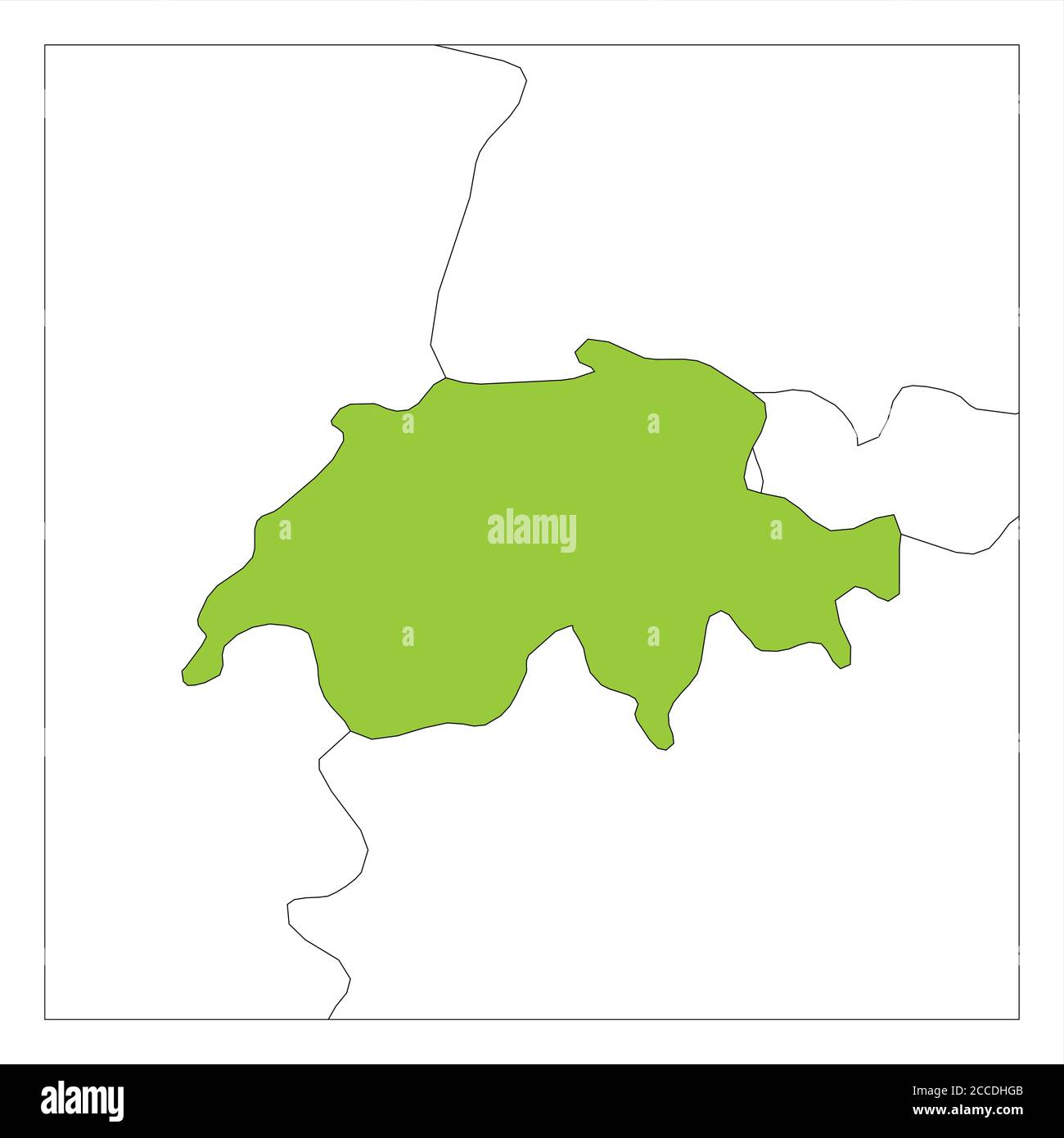 switzerland map with neighboring countries