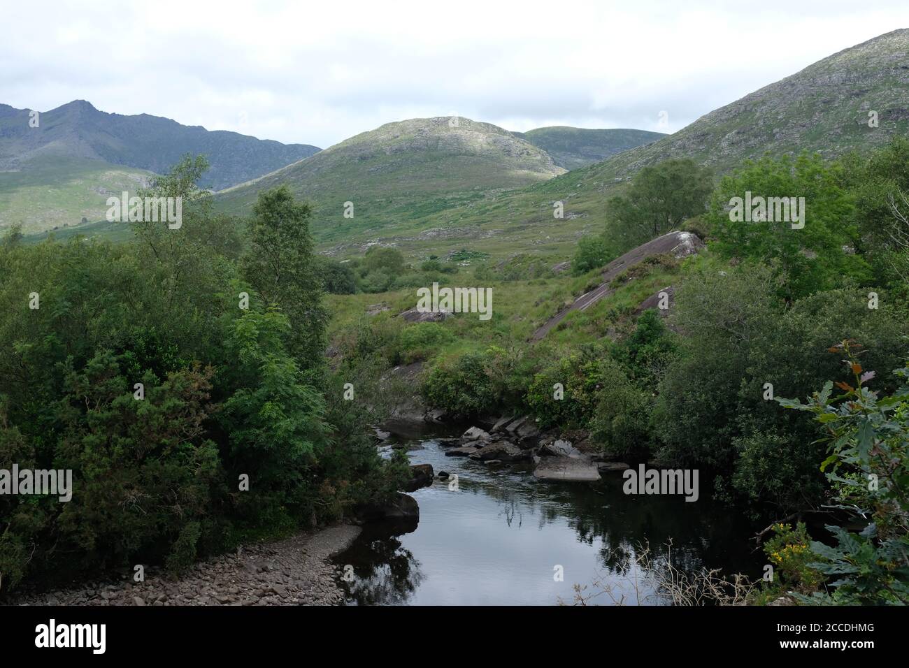 Walking the Gap of Dunloe as part of our Kerry Way hike in 2019 Stock ...