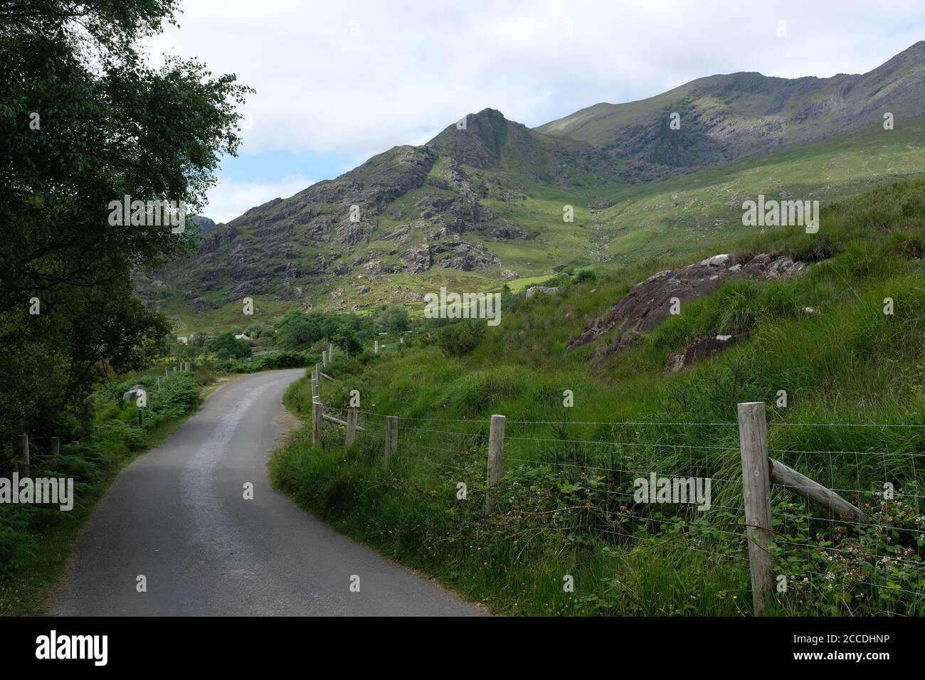 Walking the Gap of Dunloe as part of our Kerry Way hike in 2019 Stock ...
