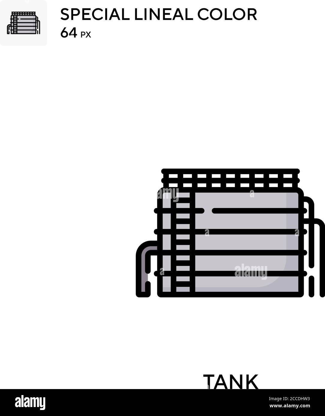 Tank Special lineal color icon. Illustration symbol design template for ...