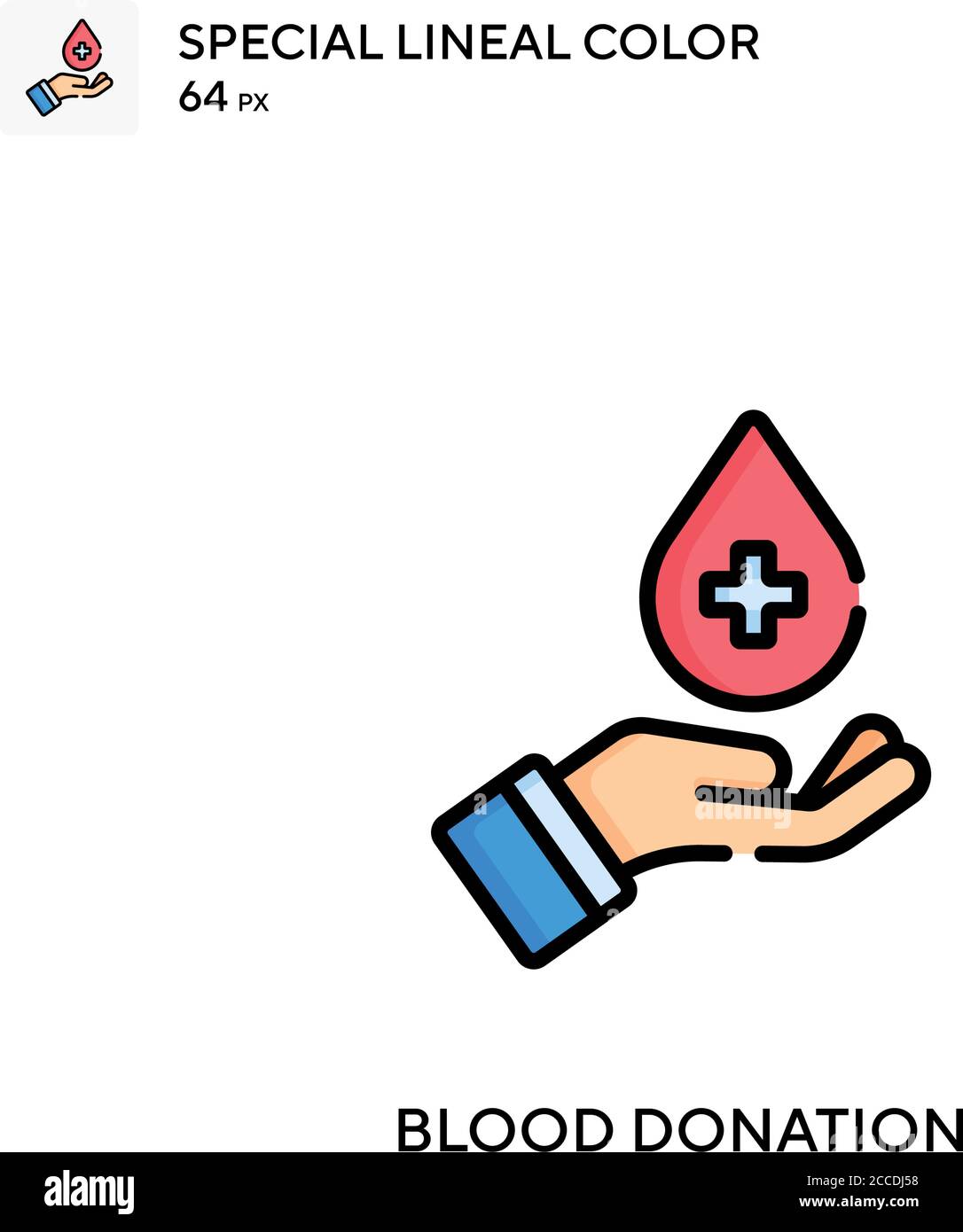 Blood donation Special lineal color icon. Illustration symbol design ...
