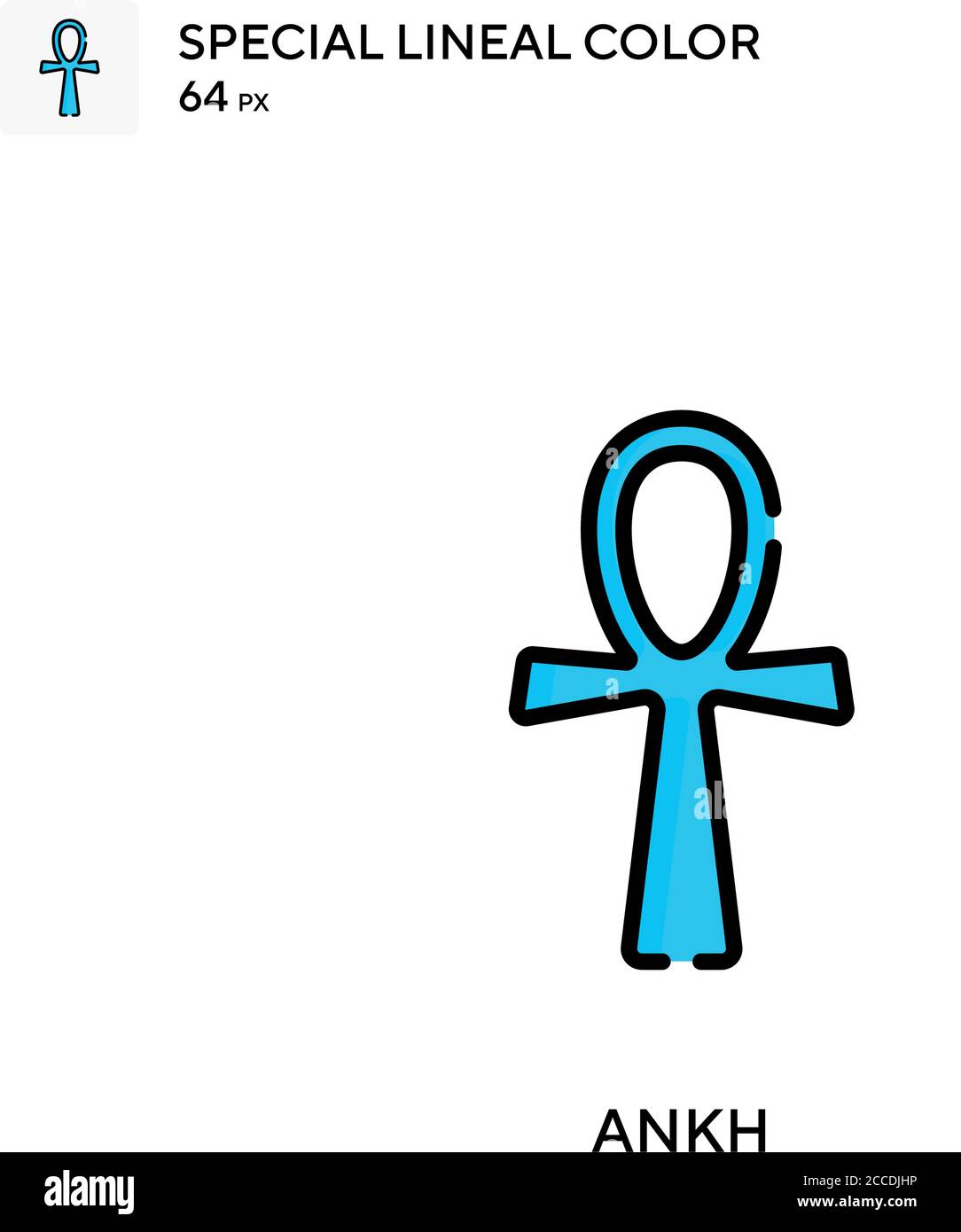 Ankh Special lineal color icon. Illustration symbol design template for ...