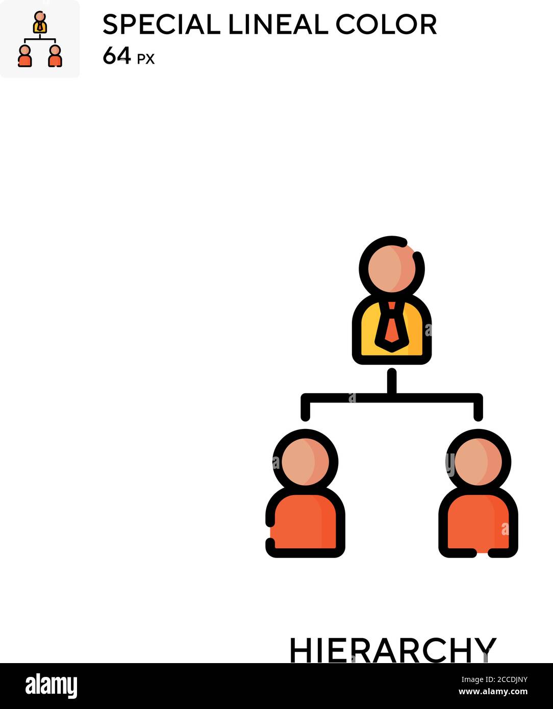 Hierarchy Special lineal color icon. Illustration symbol design ...
