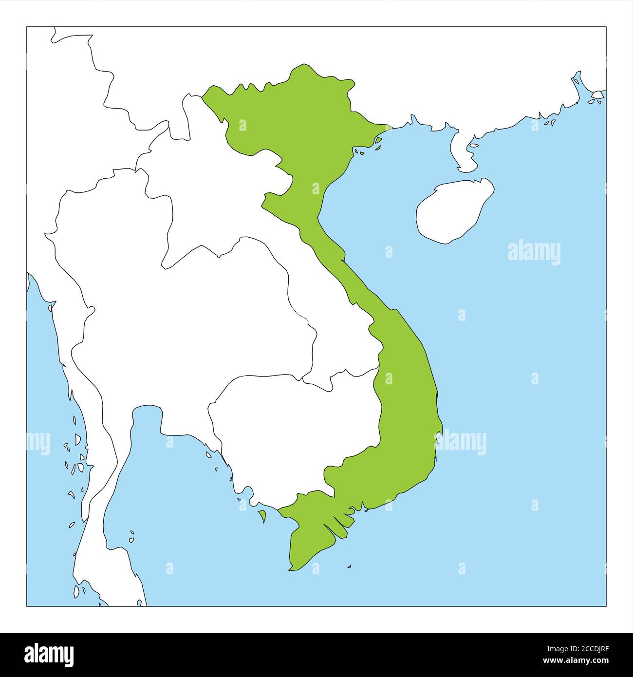 Blank Vietnam War Map
