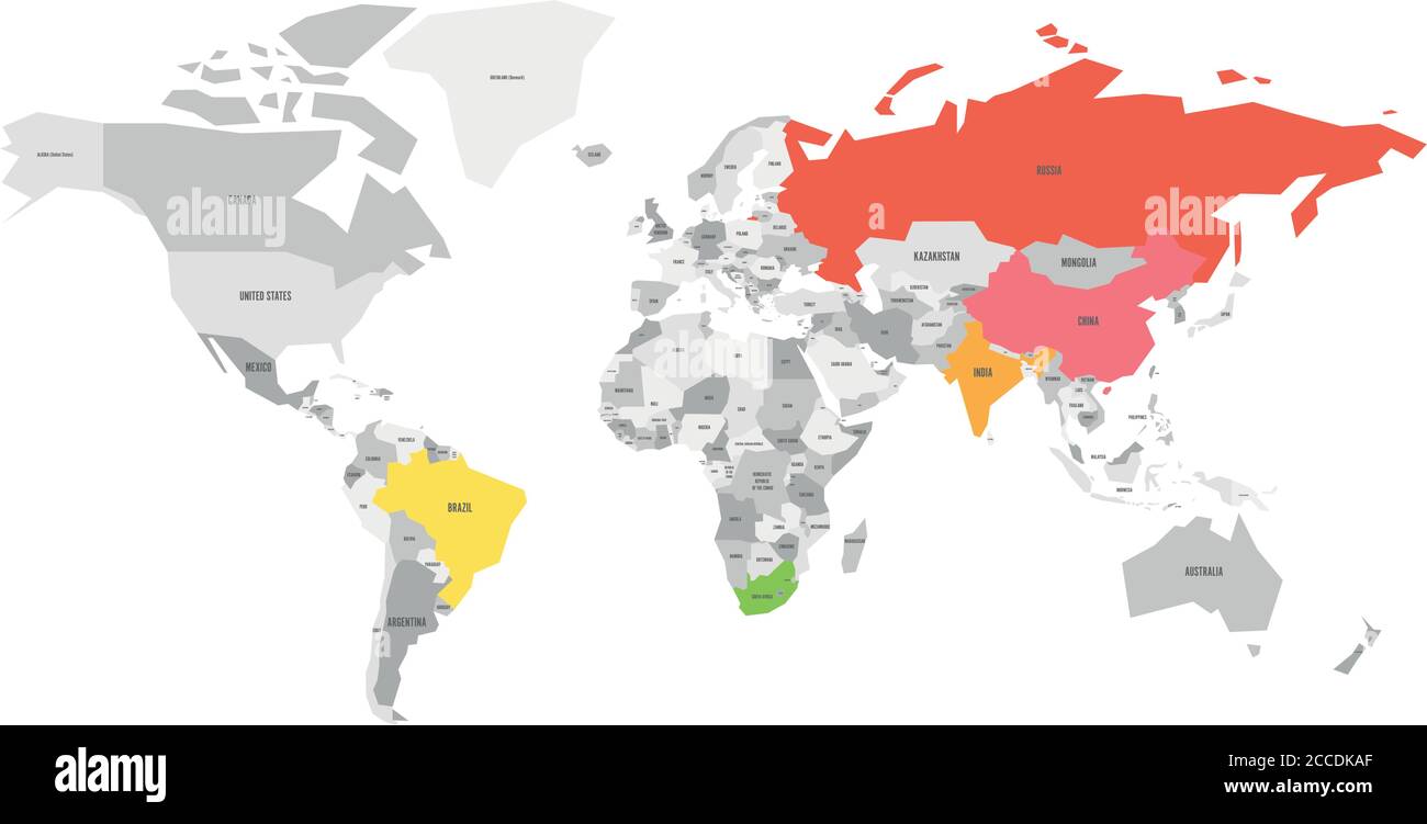 Brics countries map Cut Out Stock Images & Pictures - Alamy