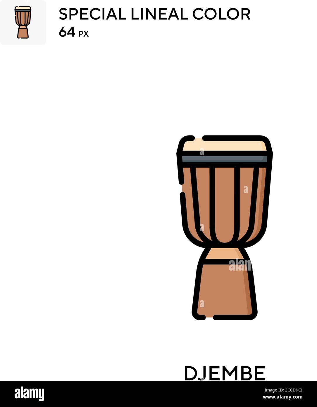 Djembe Special lineal color icon. Illustration symbol design template ...