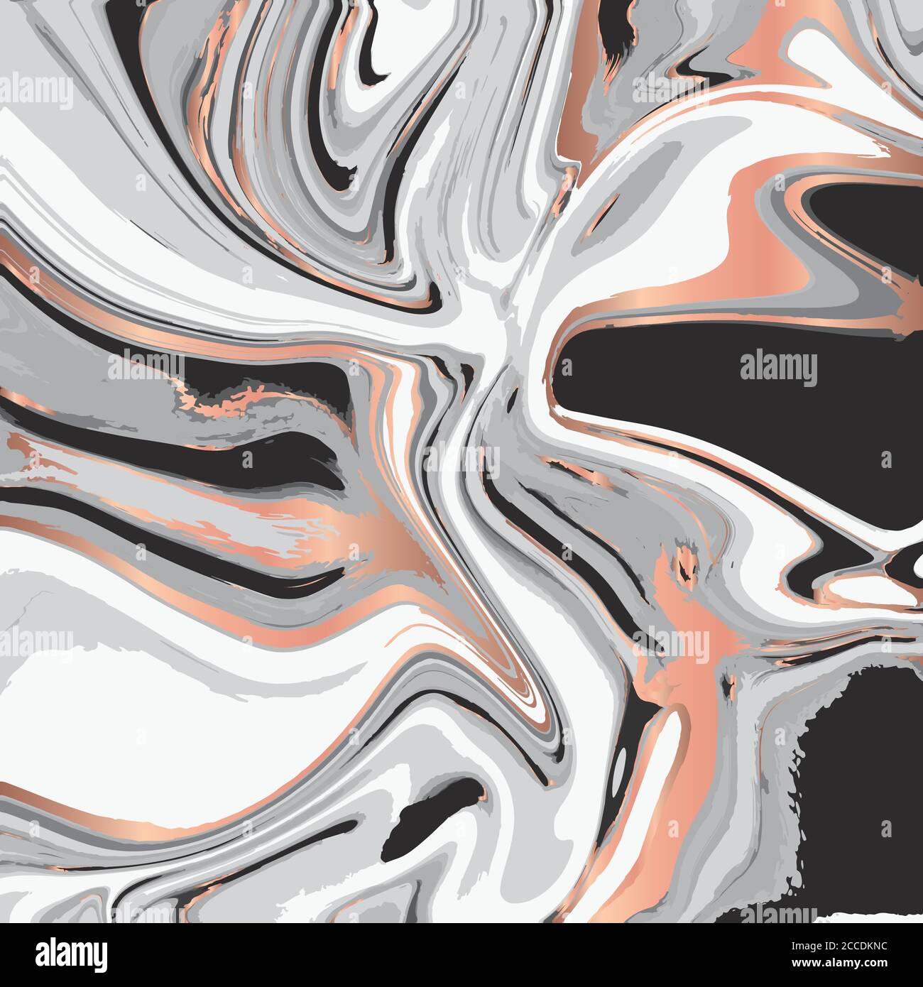 Liquid marble texture design, colorful marbling surface, copper shiny ...