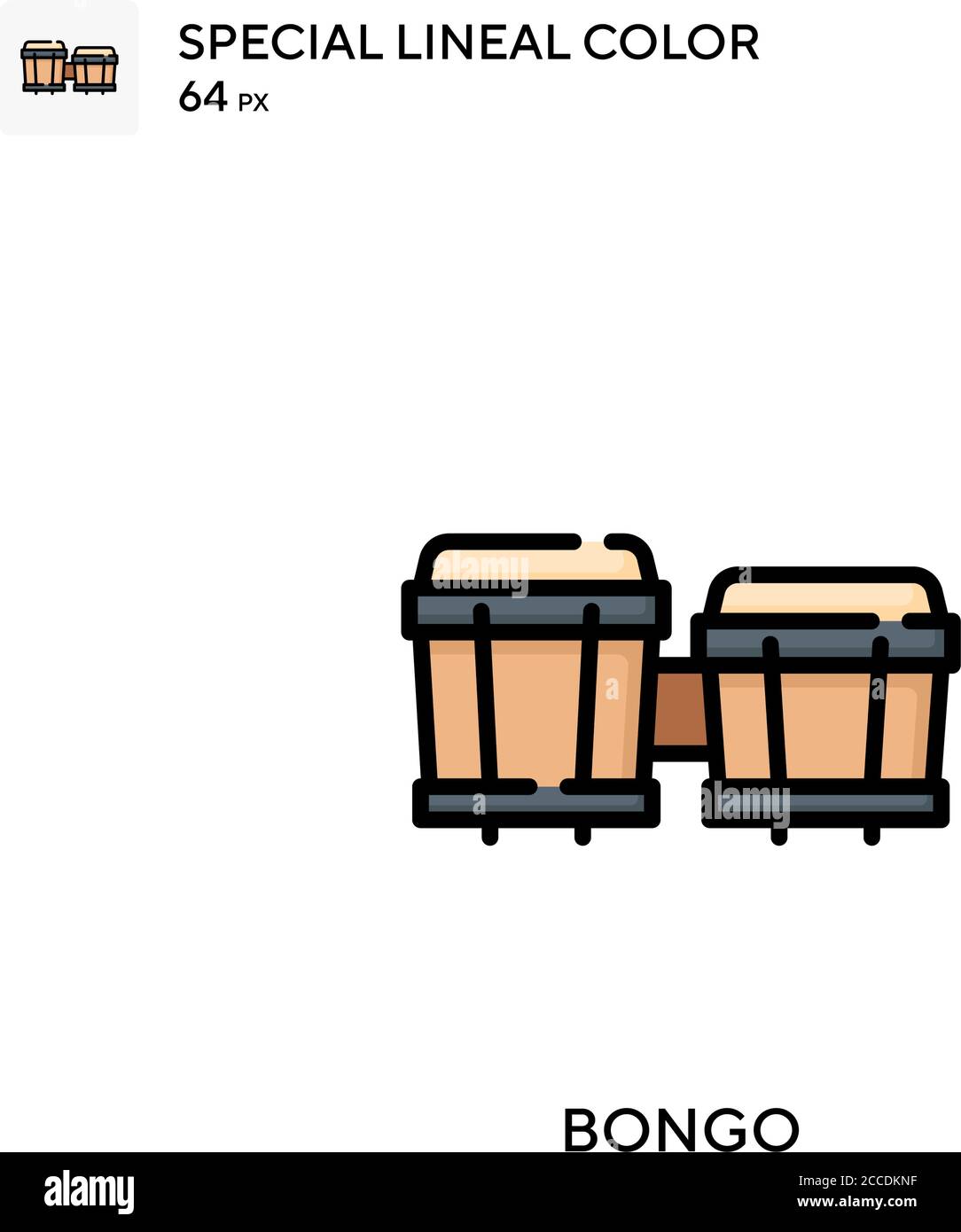 Bongo Special lineal color icon. Illustration symbol design template ...
