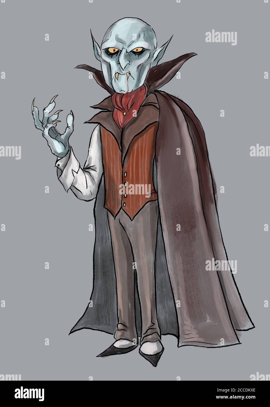 Vampire character illustration Stock Photo - Alamy