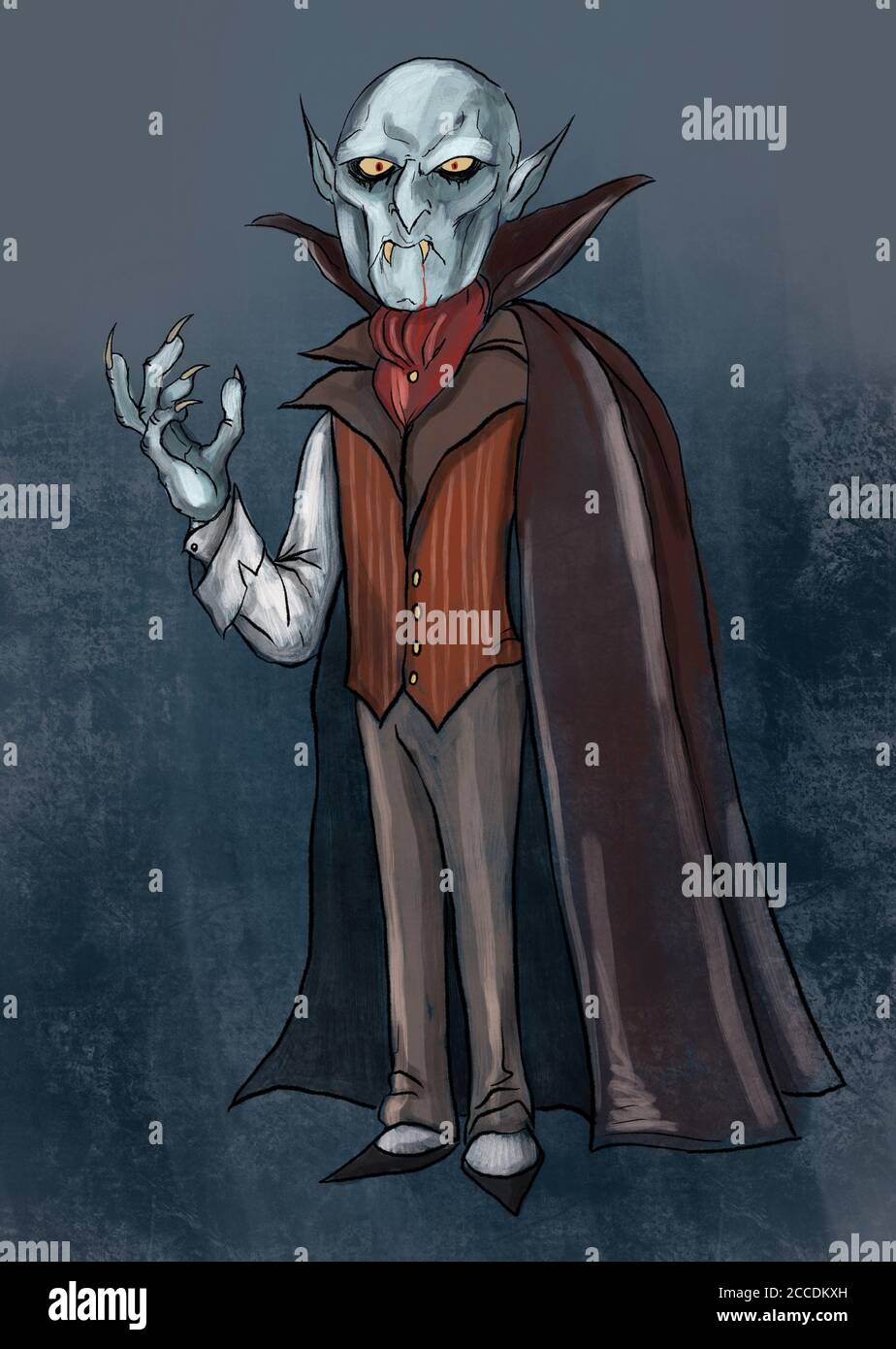 Vampire character illustration Stock Photo - Alamy
