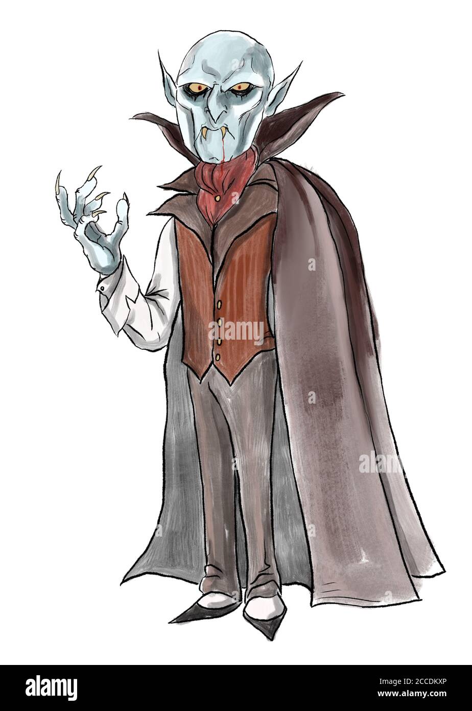 Vampire character illustration Stock Photo - Alamy