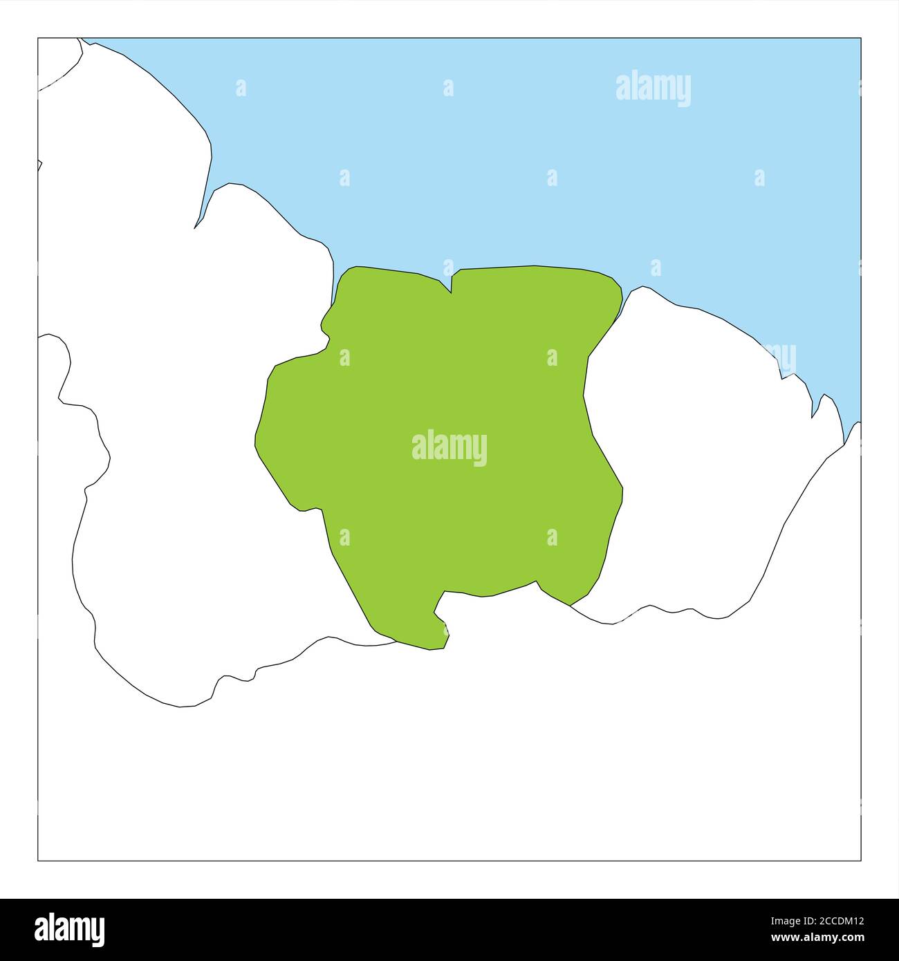 Surinam world map