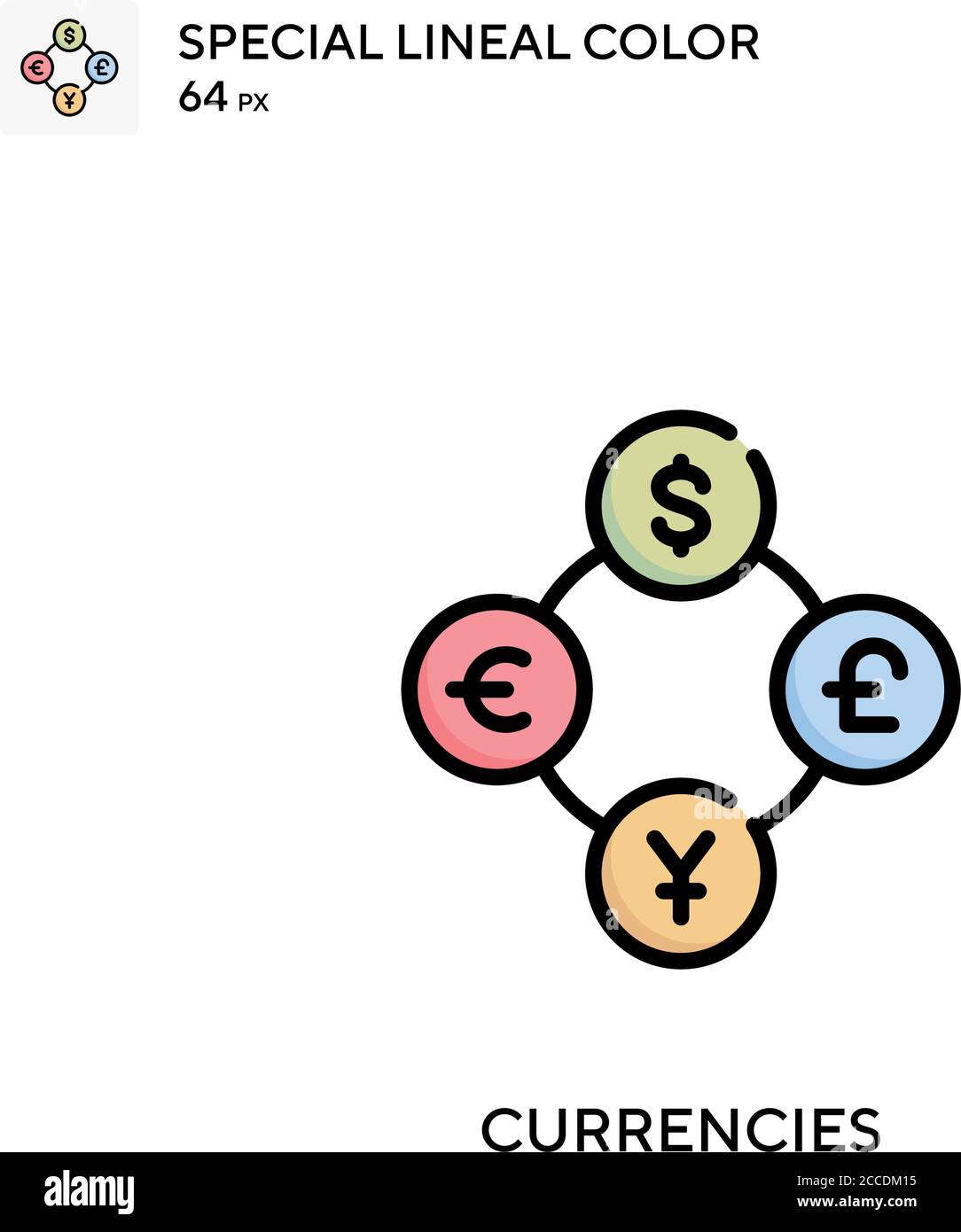 Currencies world icon sign on Cut Out Stock Images & Pictures - Alamy