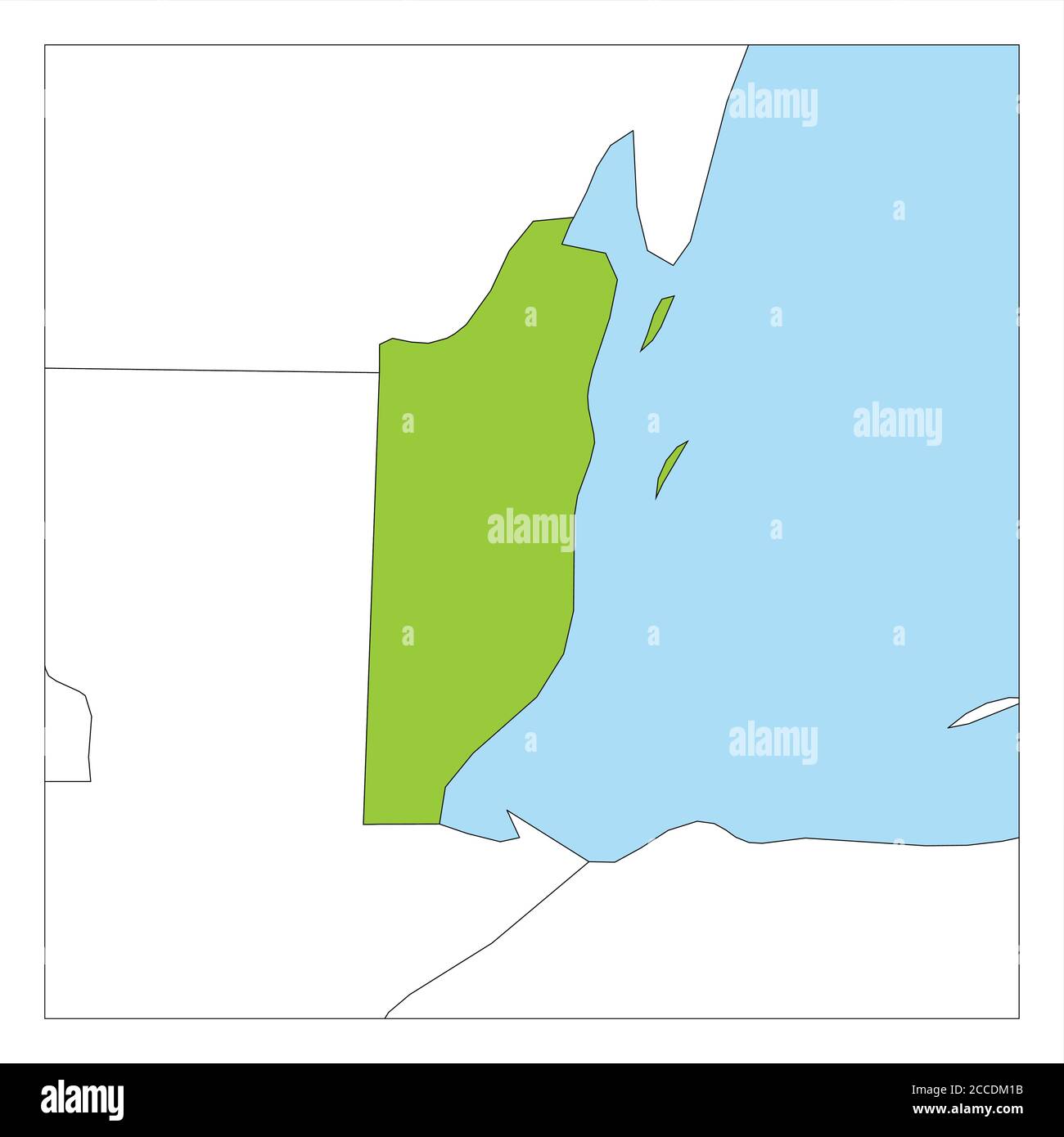 Map of Belize green highlighted with neighbor countries Stock Vector ...