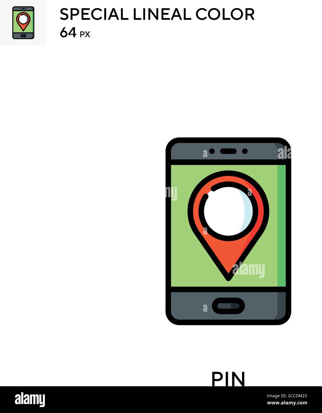 Pin Special lineal color icon. Illustration symbol design template for ...