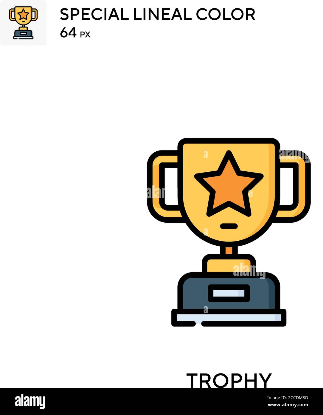 Trophy Special lineal color icon. Illustration symbol design template for web mobile UI element ...