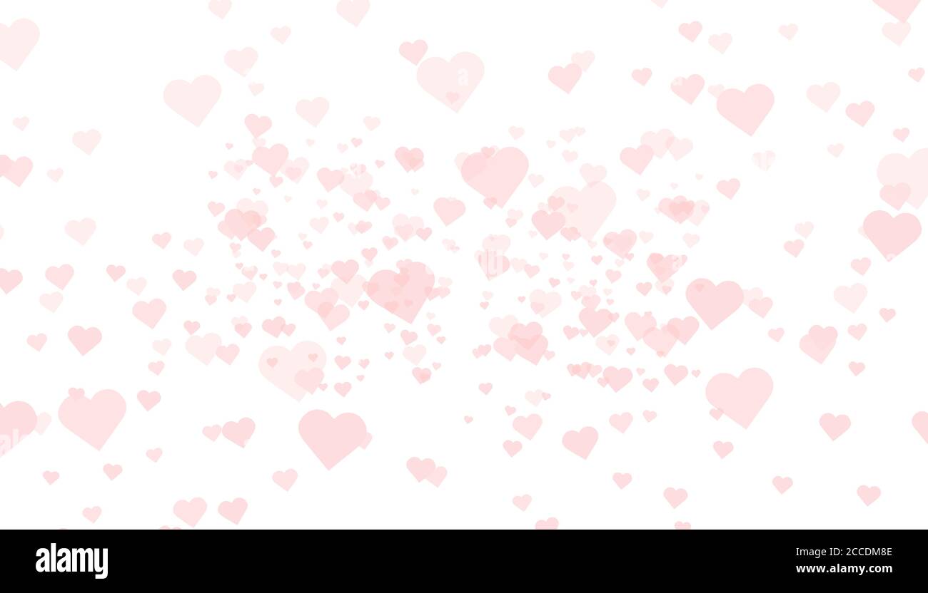 Heart confetti falling down isolated. Valentines day concept. Heart ...