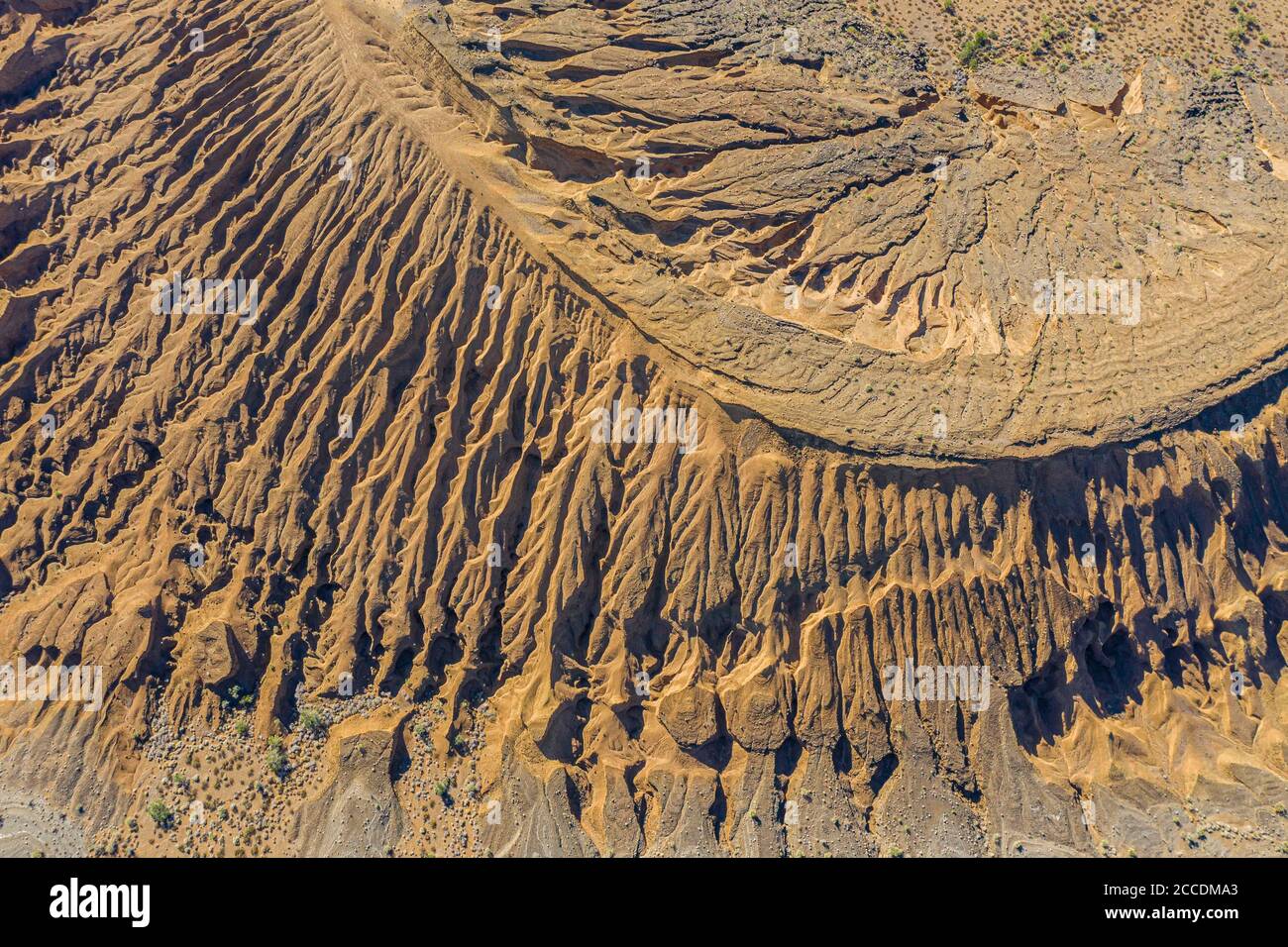 Aerial view of the maar-type volcanic crater, cater Cerro Colorado in ...