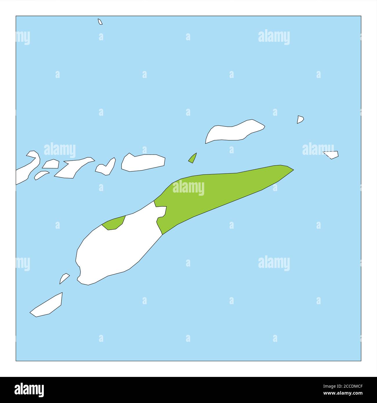 Map of East Timor green highlighted with neighbor countries Stock ...