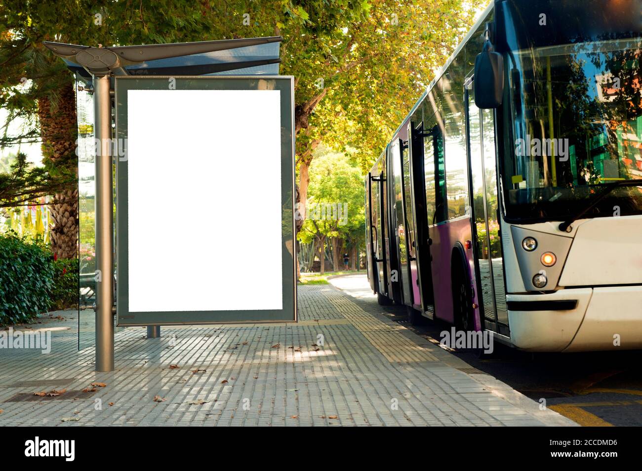 Blank electronic advertising poster with blank space screen for your ...