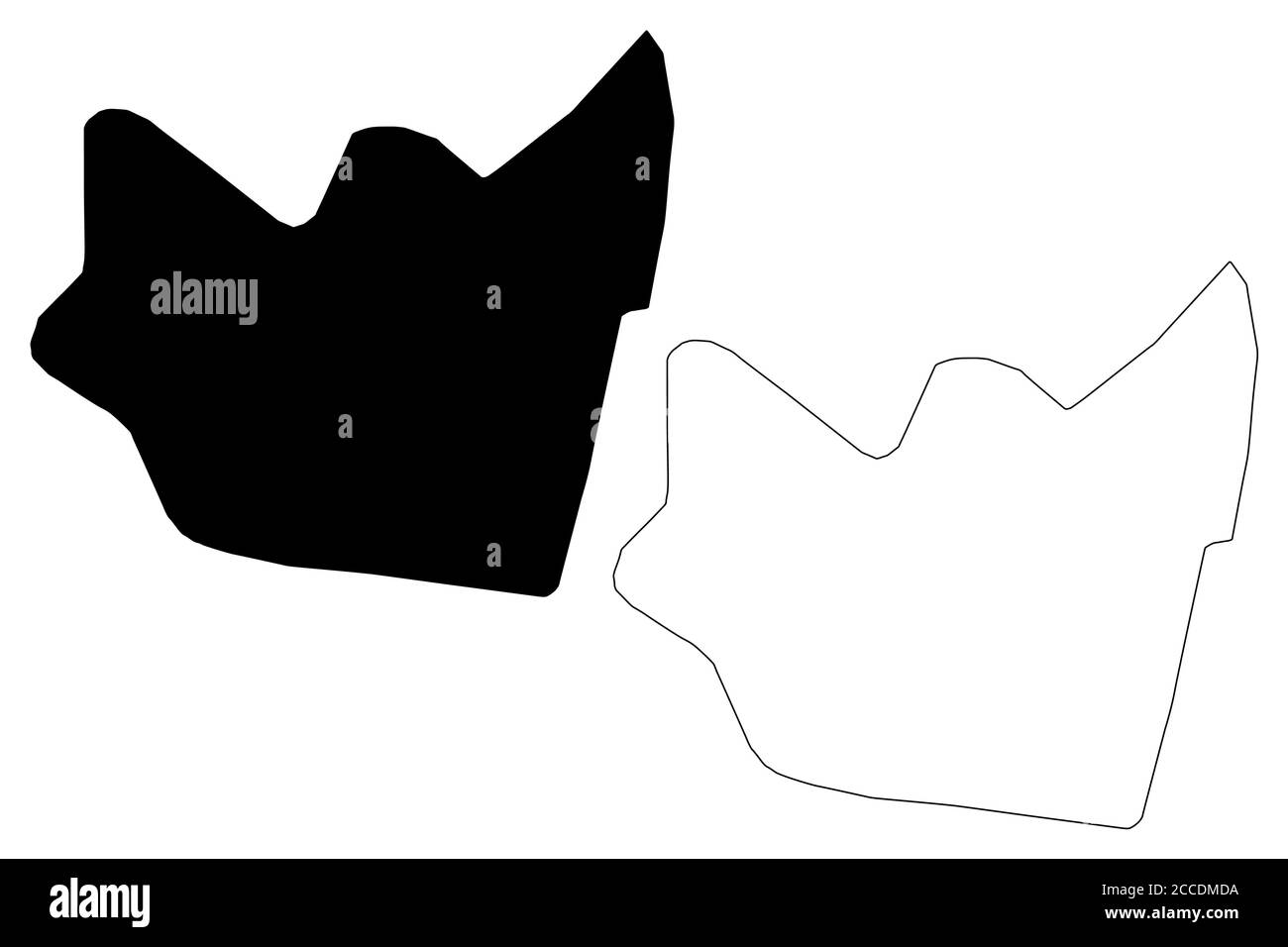 Huambo City (Republic of Angola, Huambo Province) map vector ...