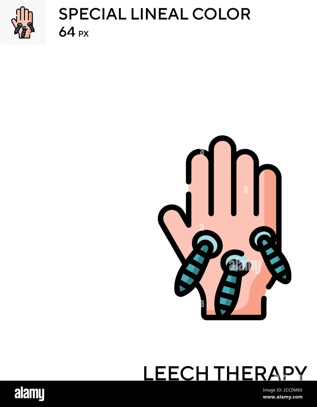 Leech therapy Special lineal color icon. Illustration symbol design ...