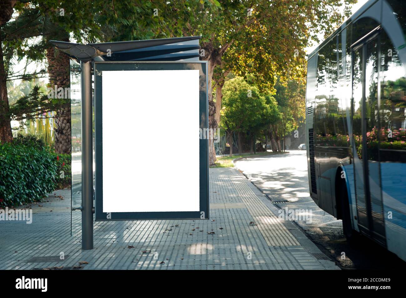 Blank electronic advertising poster with blank space screen for your ...