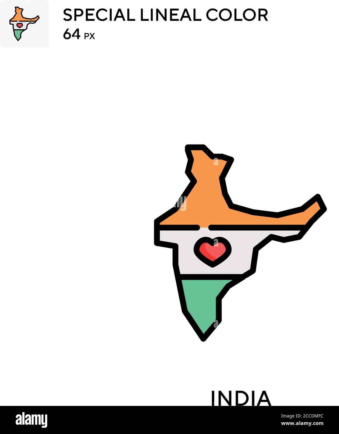 India Special lineal color icon. Illustration symbol design template ...