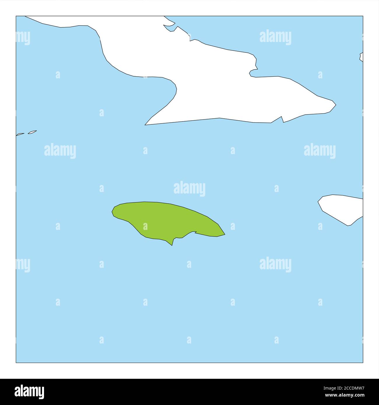 Map of Jamaica green highlighted with neighbor countries Stock Vector ...
