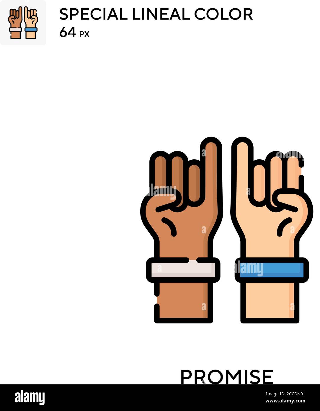 Promise Special lineal color icon. Illustration symbol design template ...