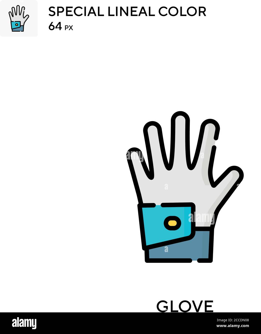 Glove Special lineal color icon. Illustration symbol design template ...
