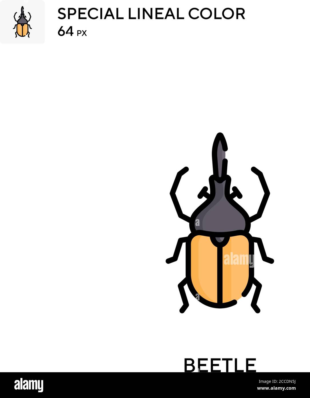 Beetle Special lineal color icon. Illustration symbol design template ...
