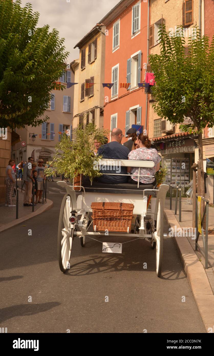 Horse cart ride during the olive tree festival in Ollioules Stock Photo ...