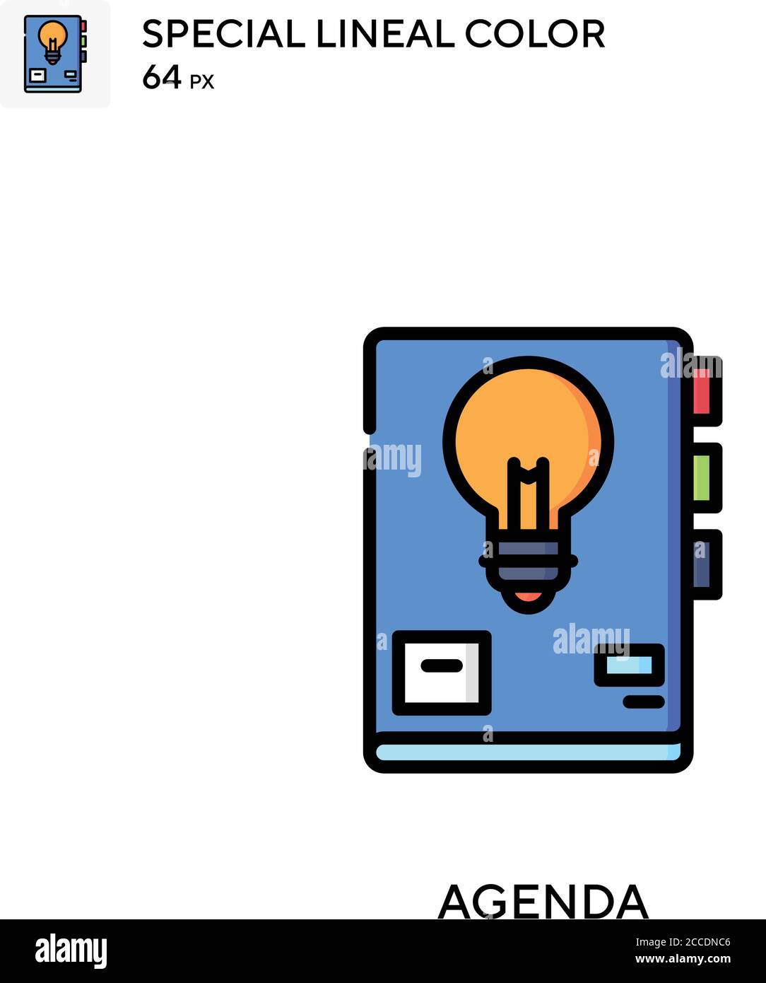 Agenda Special lineal color icon. Illustration symbol design template ...
