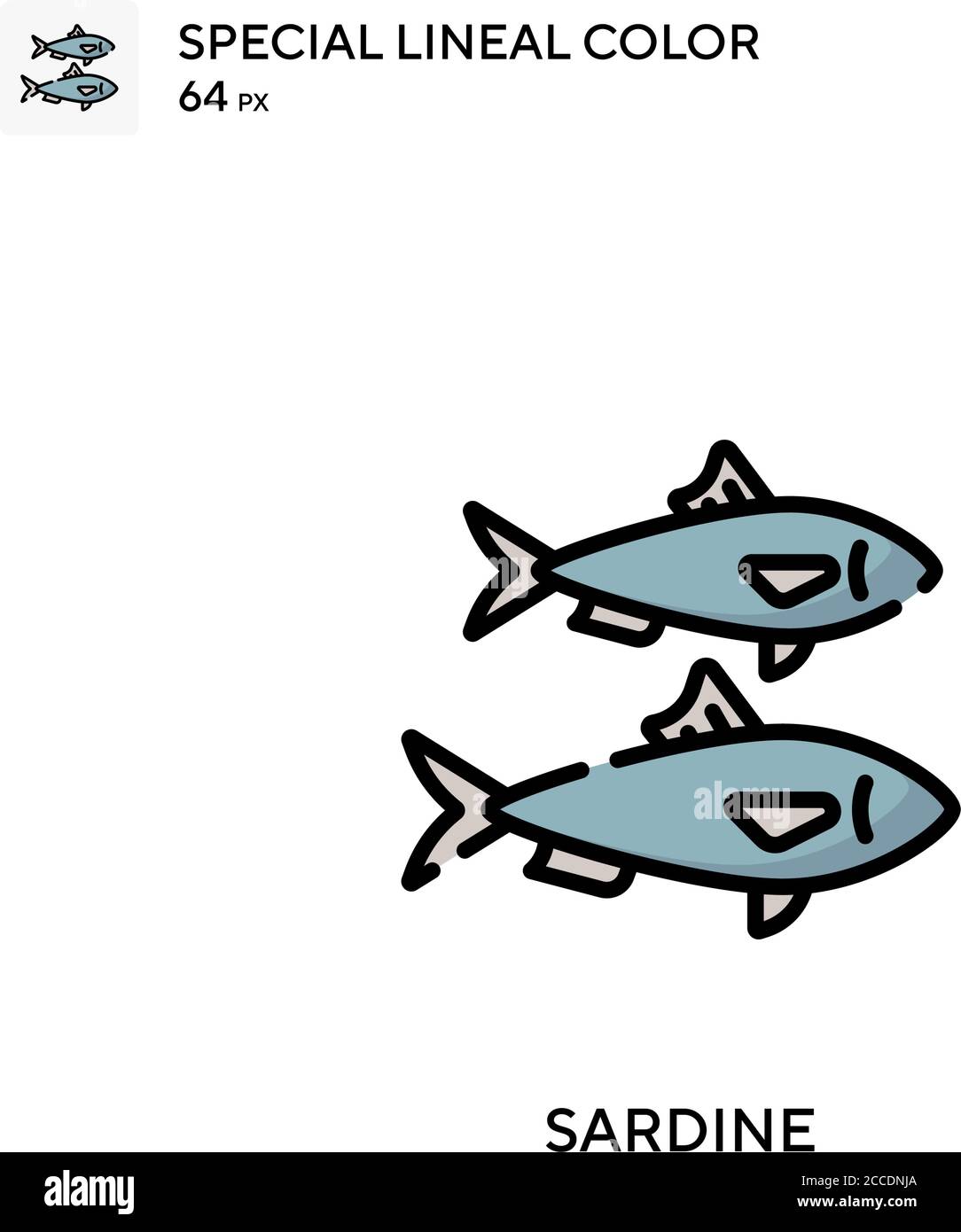 Sardine Special lineal color icon. Illustration symbol design template ...