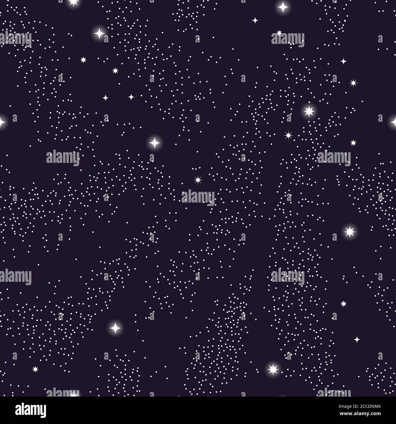Universe with planets and stars seamless pattern, cosmos starry night ...
