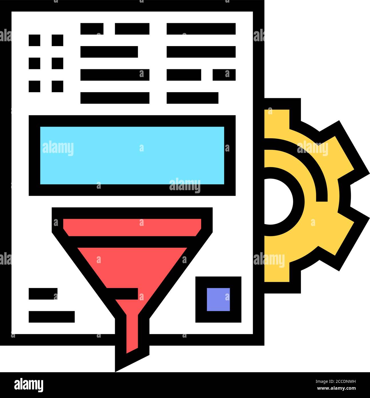 document filter information color icon vector illustration Stock Vector ...