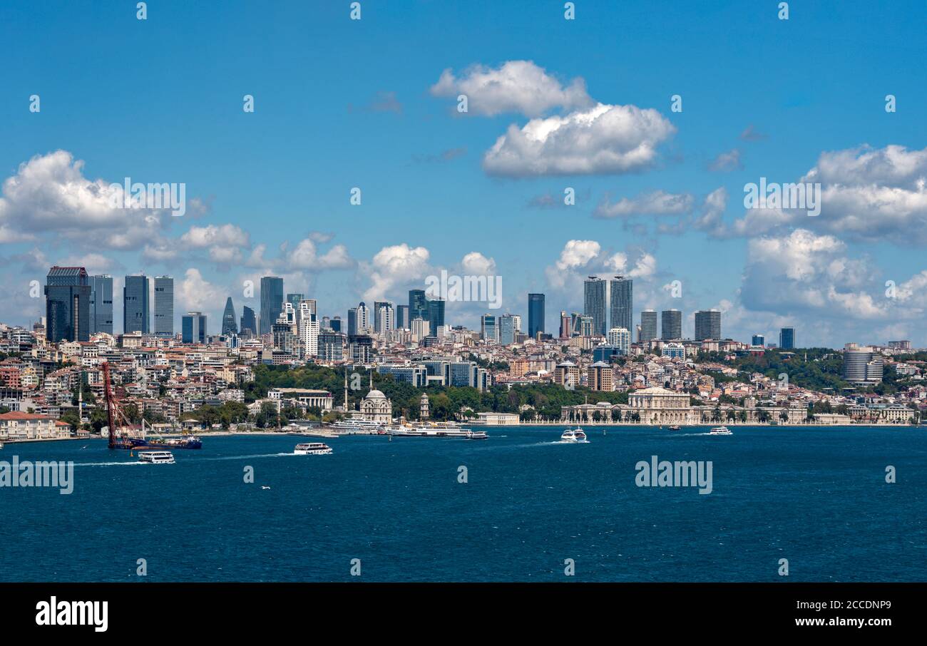 Istanbul Skyline and Bosphorus Strait in Turkey Stock Photo - Alamy